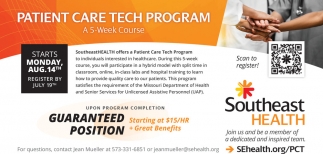 Patient Care Tech Program, SouthEast Health, Cape Girardeau, MO