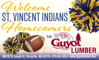 Welcome St. Vincent Indians Homecomers, Guyol Lumber & Hardware ...