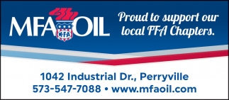 Proud to Support Our Local FFA Chapters, MFA Oil , Perryville, MO