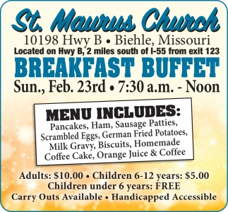Breakfast Buffet, St. Maurus Church, Perryville, MO